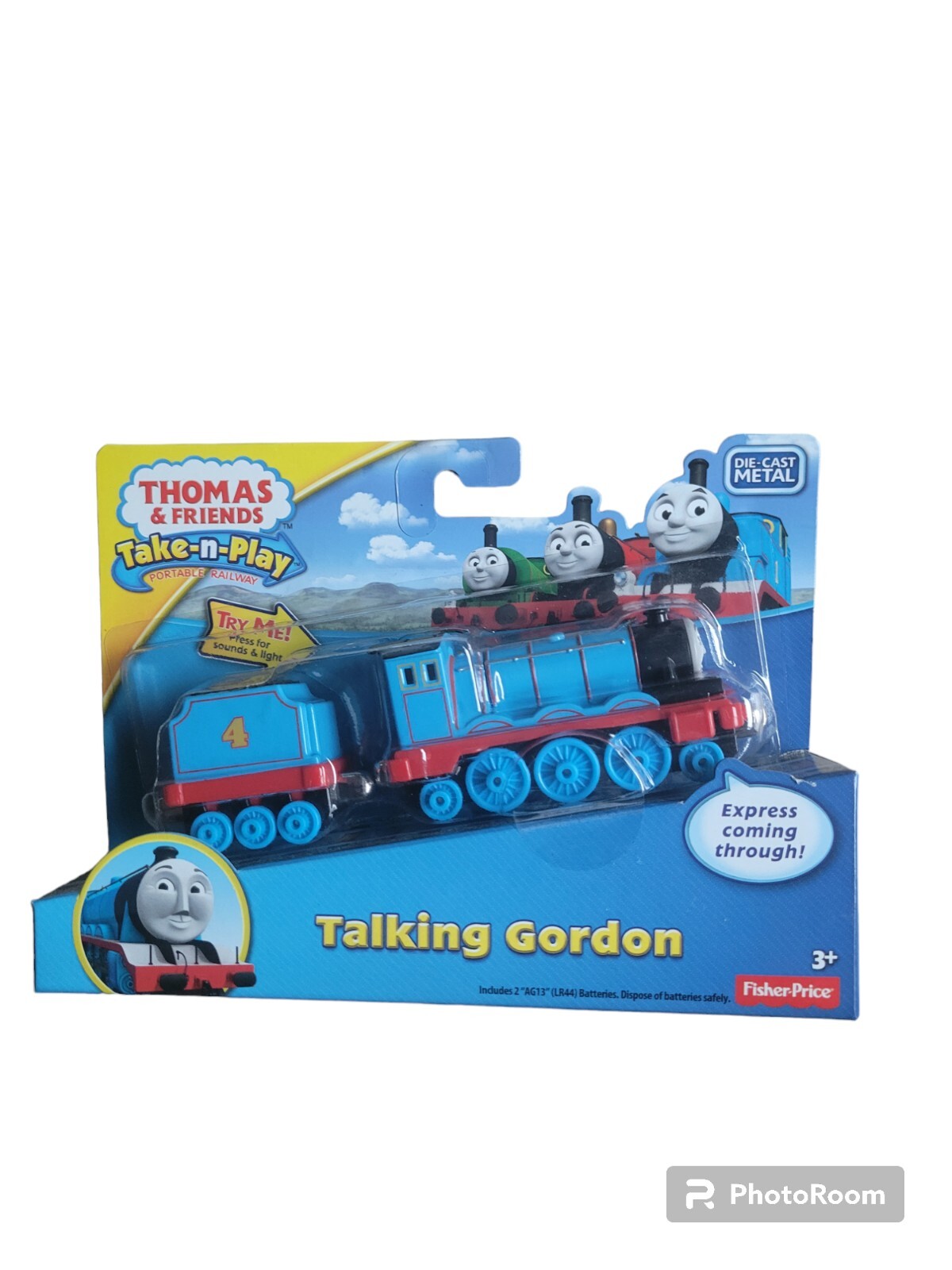 TALKING GORDON ! THOMAS FRIENDS TRAIN TAKE N PLAY DIECAST