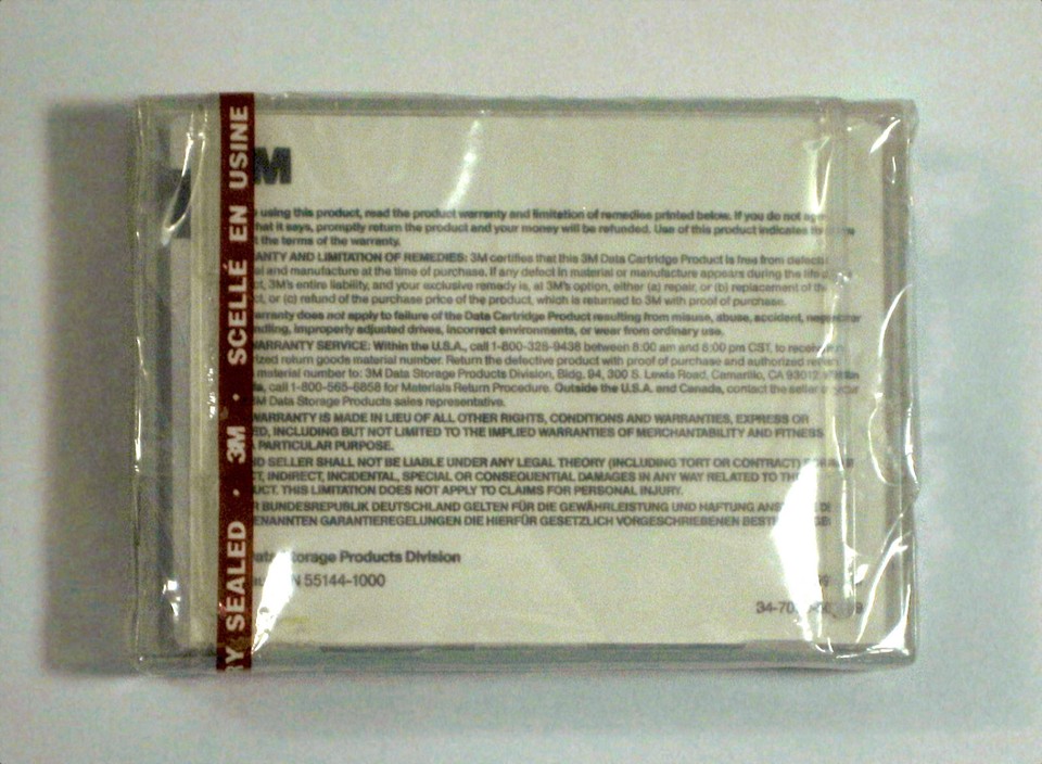 3M DC 2120 Mini Data Cartridge QIC-80 120 MB magnetic tape cartridge ...