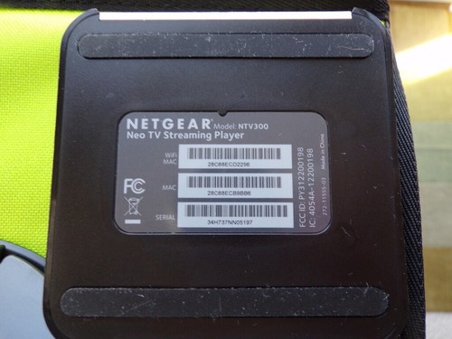 NETGEAR Neo NTV300 WiFi TV Streaming Video Media Player w/Remote & AC ...