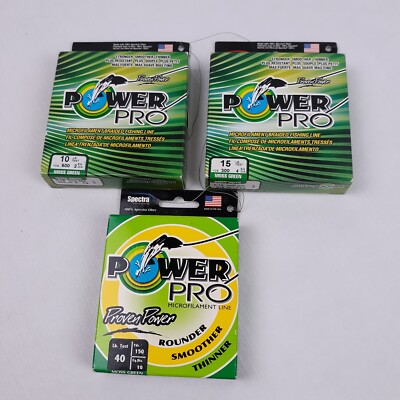 Power Pro Spectra Braided fishing Line (Moss Green) NIB 3 Sizes ...