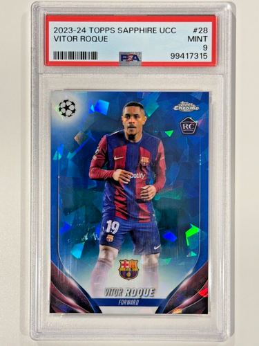 2023-24 Topps Chrome Sapphire UCC Soccer Vitor Roque Rookie Card RC #28 ...