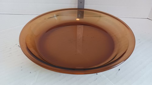 Pyrex Visions Ware Brown Amber Smoke Glass 9" Pie Baking Dish 460 USA ...