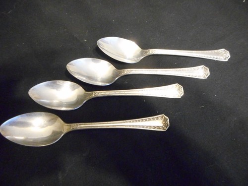 Vintage National Silver Co Set 4 Demitasse Spoons SEB EPNS USA | eBay