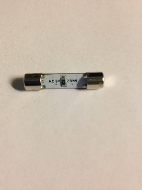 (7)COOL WHITE 8V-29MM LED FUSE LAMP/METER/DIAL/4230-4240-4270-4400-4415 ...