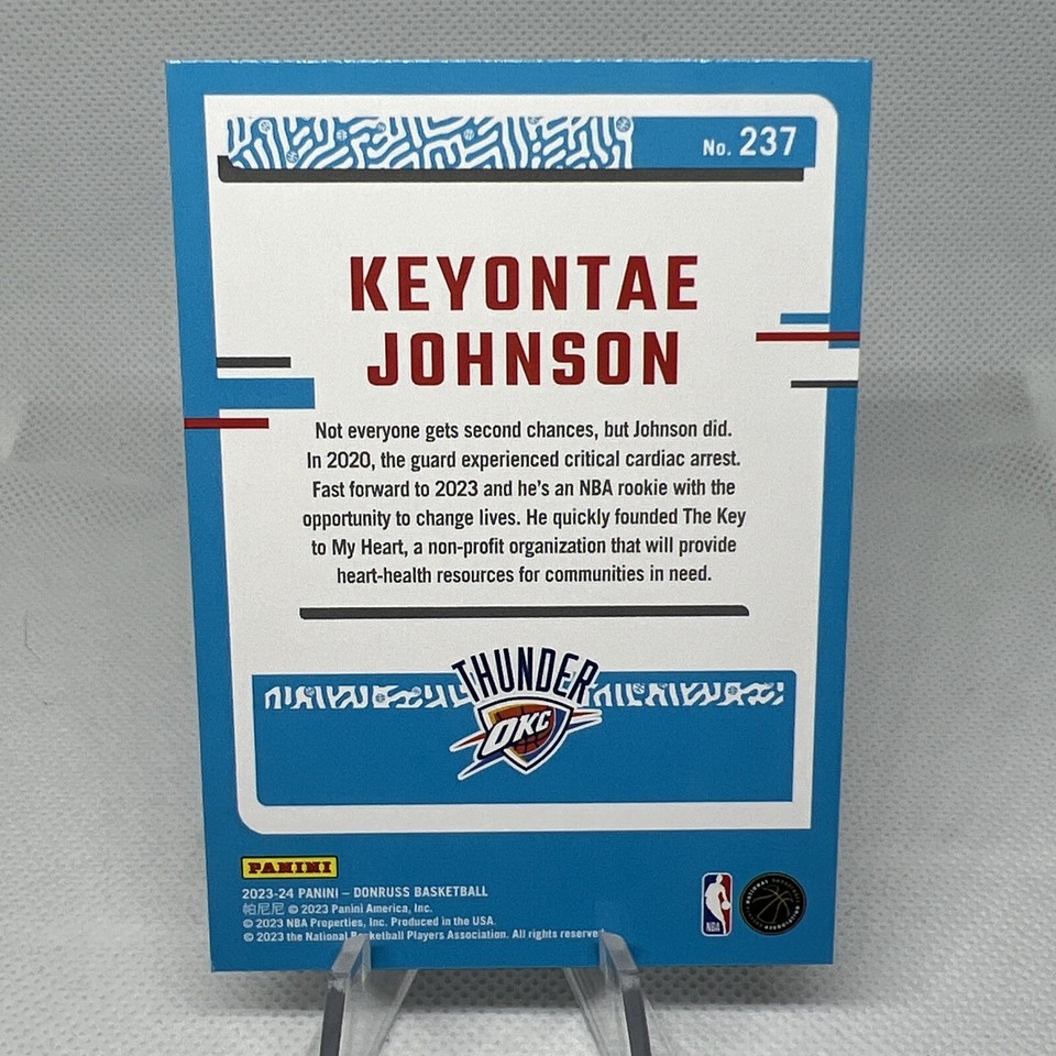 Keyontae Johnson 2023-24 Donruss Rated Rookie Oklahoma City Thunder ...