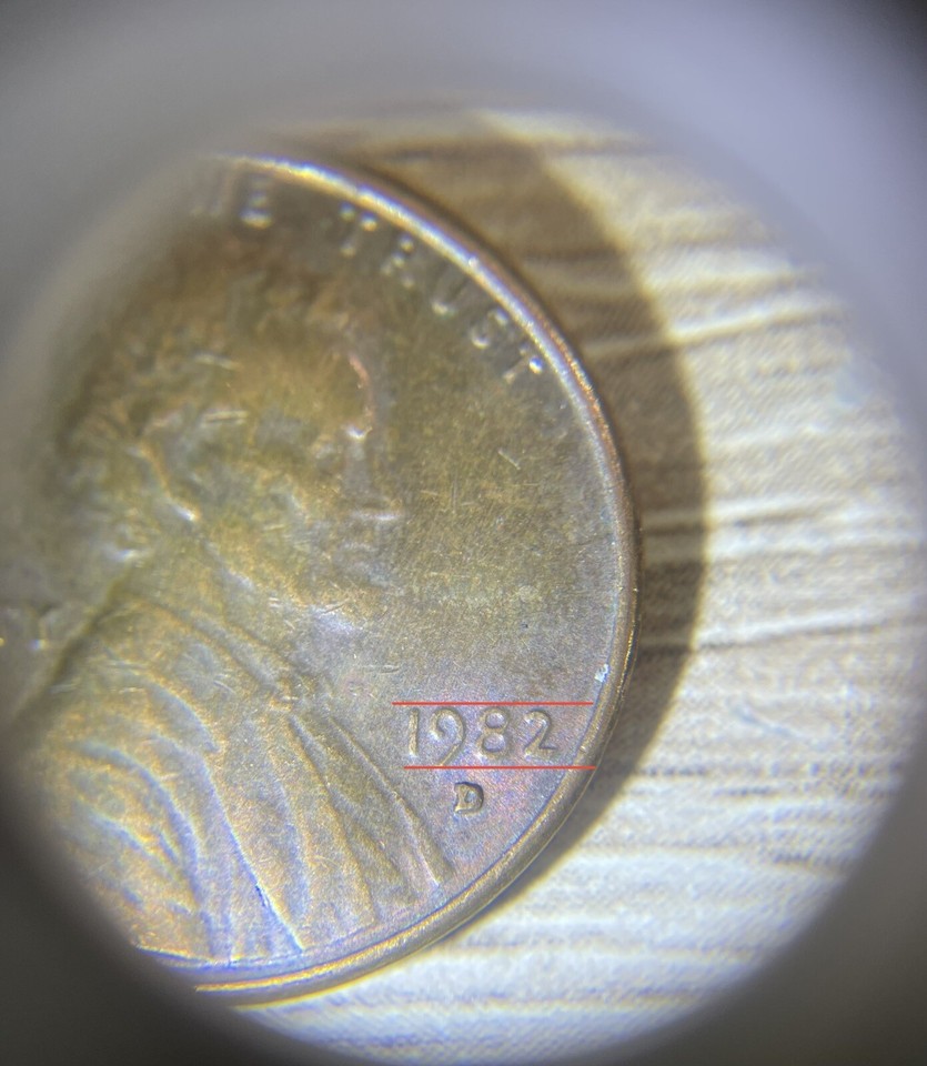 1982 D Lincoln Memorial Copper Penny Large Date - Rare Error Coin - 3 ...