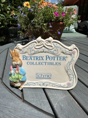 Schmid Beatrix Potter Collectibles Porcelain Sign Plaque Peter Rabbit ...