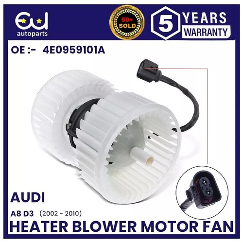 HEATER BLOWER MOTOR FAN FOR AUDI A8 S8 4E 4E2 4E8 QUATTRO 4E0959101A ...