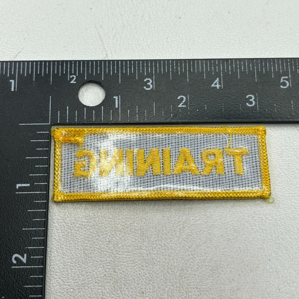 Yellow On Blue TRAINING Tab Patch (Teacher Instructor Trainer Trainee ...