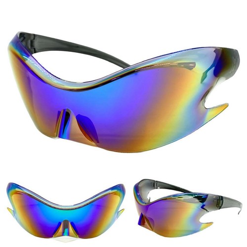 Motorcycle Biker Sporty Punk Rock Raver Shield Party DJ SUN GLASSES ...
