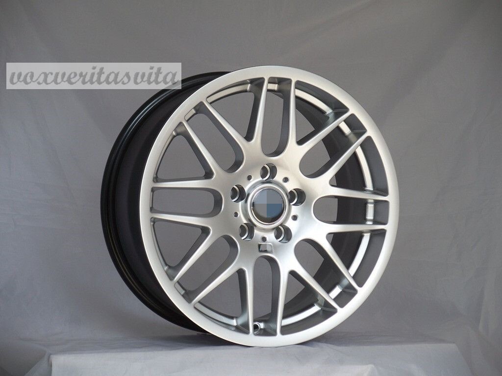 19" WHEELS RIMS CSL STYLE SILVER M3 MESH FITS BMW E46 E90 E92 E93 F30 ...