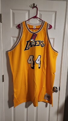 AUTHENTIC MITCHELL & NESS 71/72 JERRY WEST LOS ANGELES LAKERS JERSEY Sz ...
