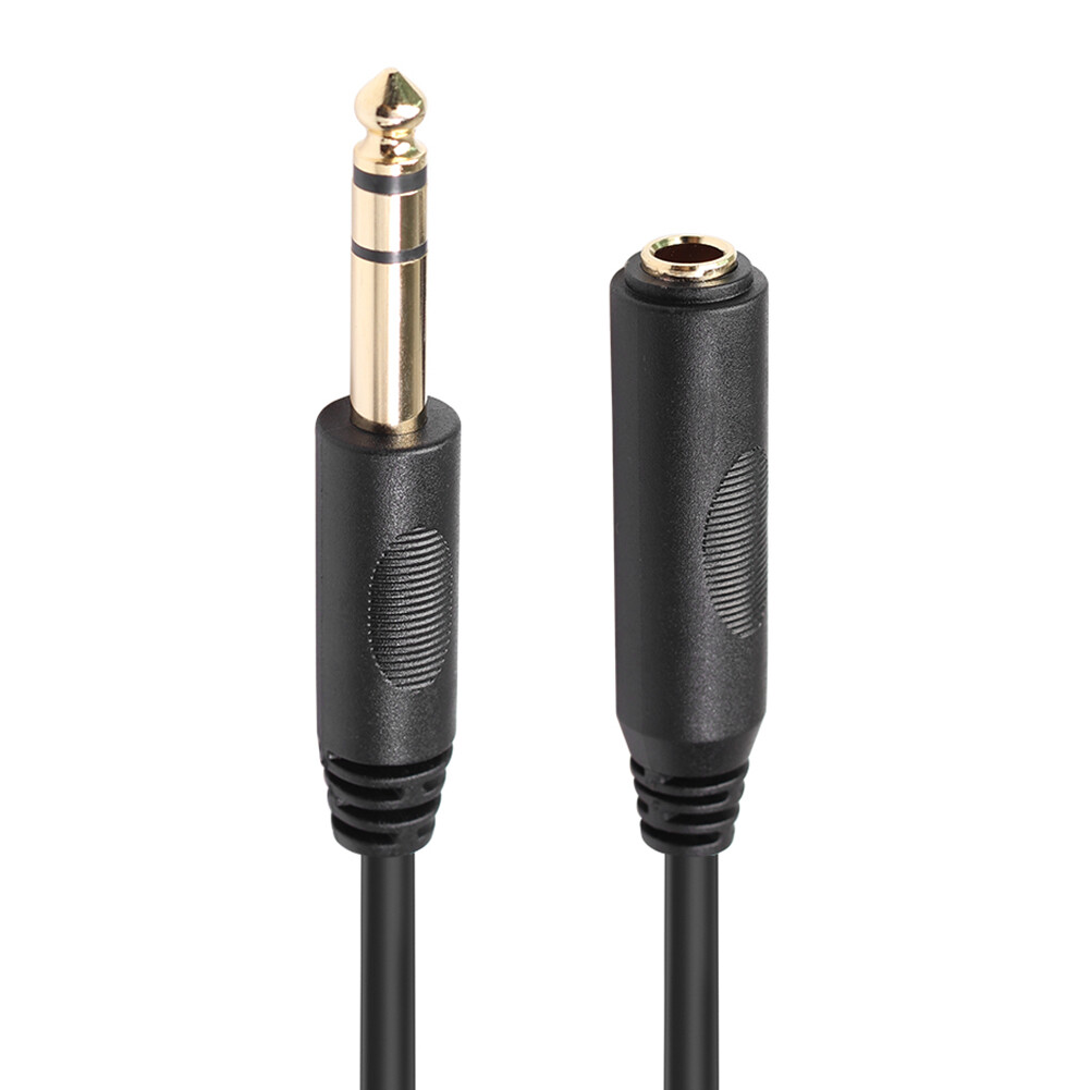 1.8m 6.35mm Audio Extension Cable 1/4 Male to Female Stereo for Mixer ...