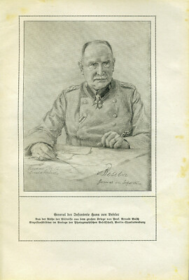 General der infantrie Hans von Beseler - S/W - 1916 - Kunstdruck | eBay