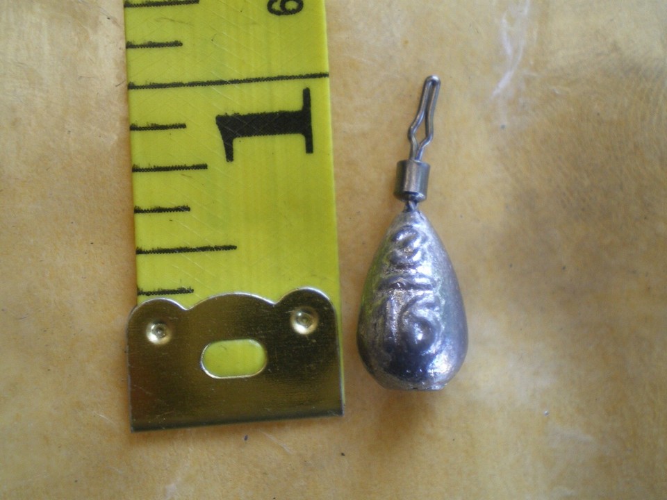 30 PCS. TEARDROP SHOT/PEAR FISHING SINKER 5/16, 1/4, 3/16, 1/8, 1/16 OZ ...