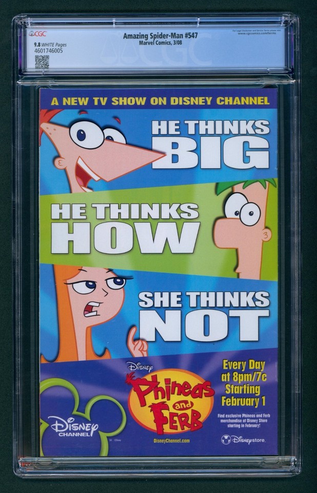 Amazing Spider-Man #547 (2008) CGC 9.8 White! Mister Negative! 1st ...