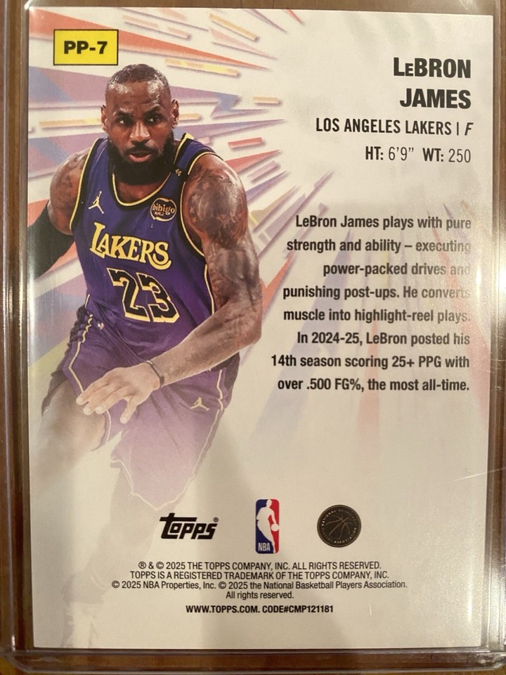 2025 Topps Flagship Lebron James Power Players #PP-7 Lakers | eBay