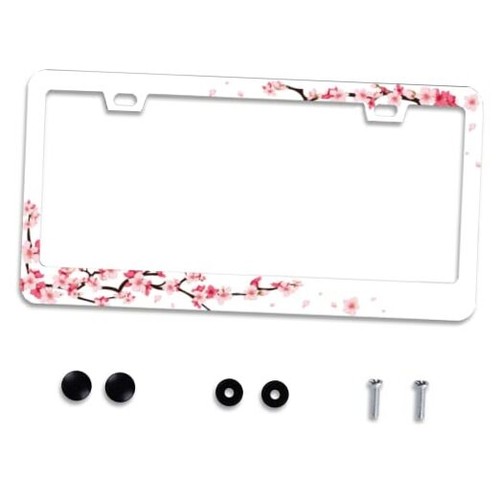 Personalise Beautiful Cherry Blossom License Plate Frames Floral Funny ...