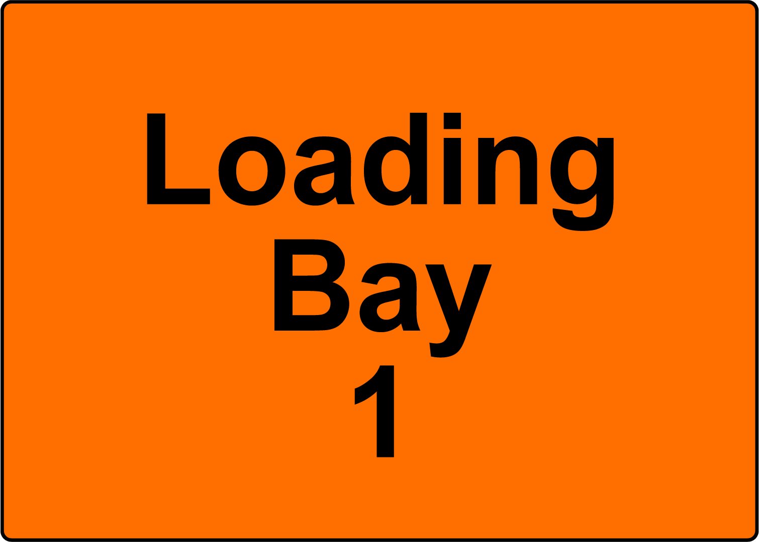 LOADING BAY 1| Laminated Vinyl Decal Sticker Label | eBay