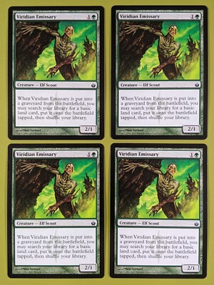 Viridian Emissary x4 Mirrodin Besieged 4x Playset Magic the Gathering ...