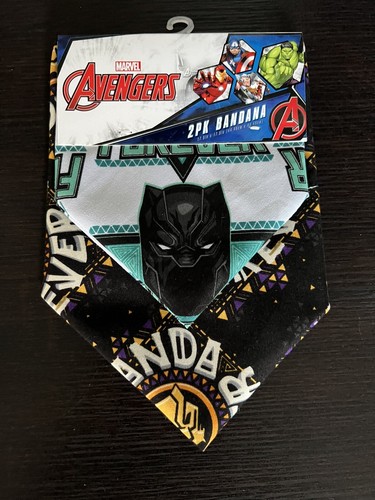 Marvel Avengers 2 pack Bandana 17.5” x 17.5” Black Panther New | eBay
