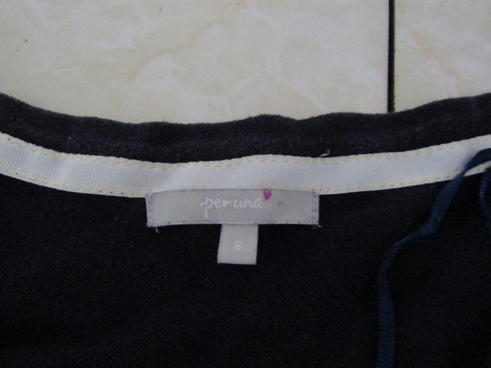 Women's M & S Per Una Navy Blue White Knitted Cardigan UK Size 8 | eBay UK
