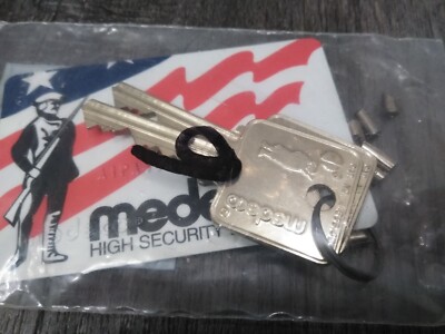 VTG MEDECO 6 PINS High Security Factory precut Keys (2) and card ( 1 ...