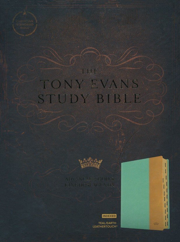 CSB Tony Evans Study Bible, Teal/Earth LeatherTouch, Indexed ...