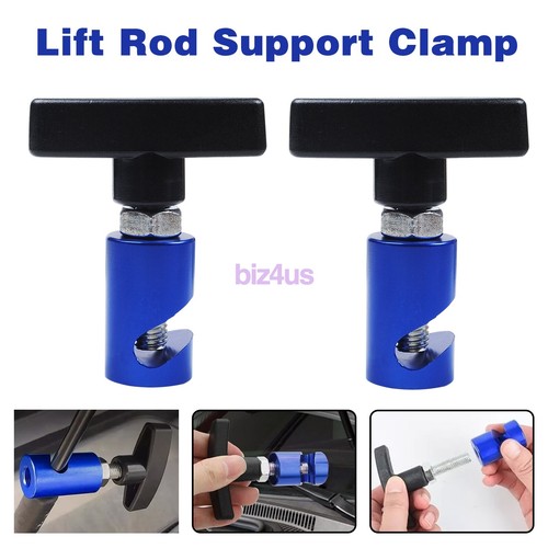 2PCS Car Hood Lift Rod Support Clamp Shock Prop Strut Stopper Retainer ...