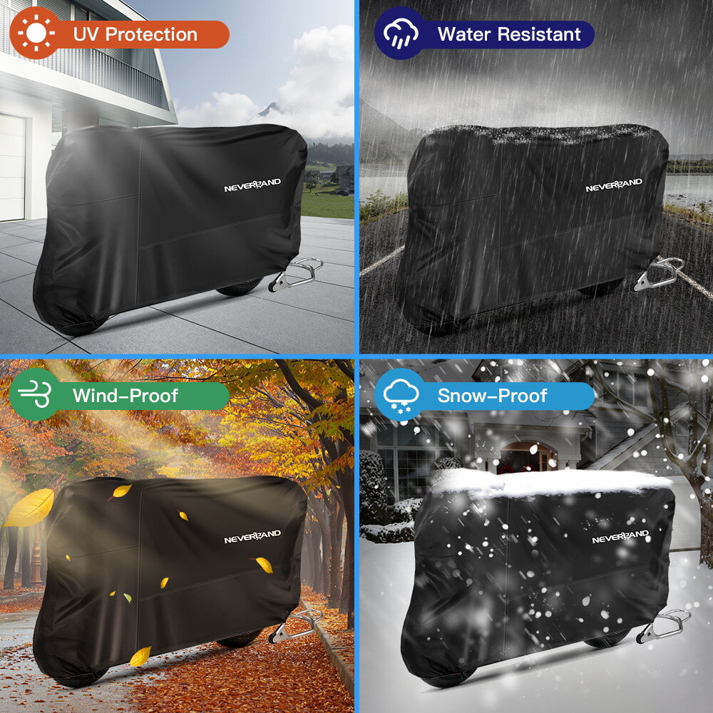Waterproof Motorbike Motorcycle Bike Cover Heavy Duty For Winter ...