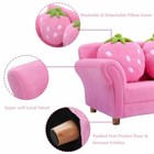 Kids Sofa Strawberry Armrest Chair Lounge Couch W/2-Pillow Children ...