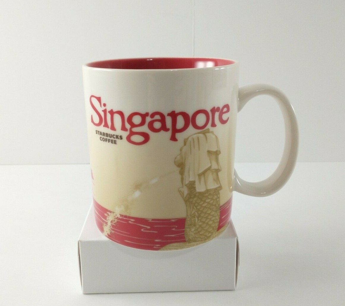 2013 Starbucks SINGAPORE - RED MERLION Global Icon Series Coffee Mug ...