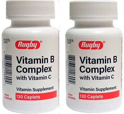 Rugby Total B COMPLEX plus Vitamin C 130ct Caplets ( 2 pack ) __ | eBay