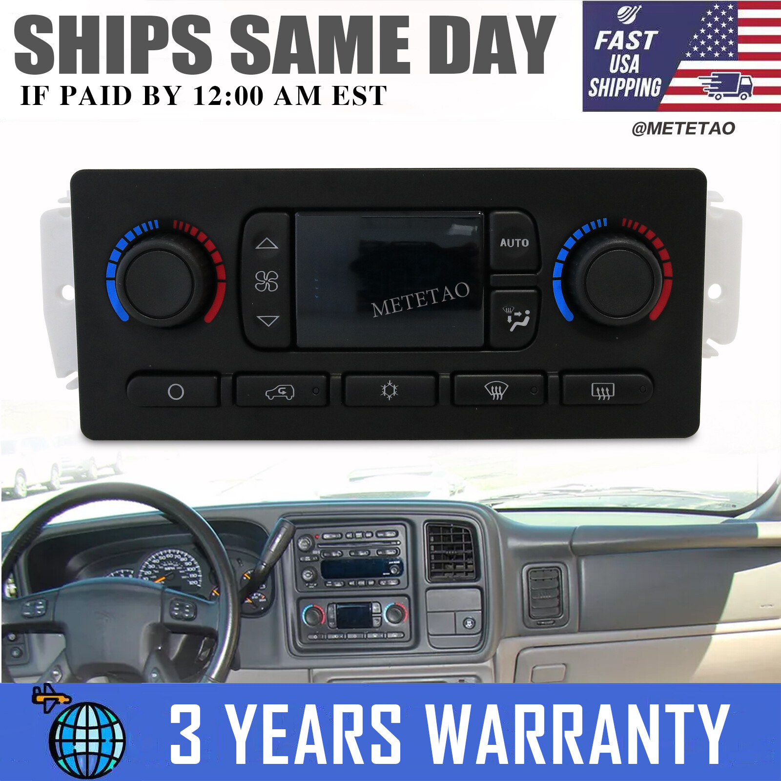 AC Climate Control Module IMPROVED 599-211XD For Chevy GMC Silverado ...