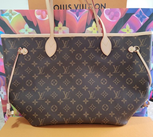 New Vuitton Neverfull MM Monogram Cerise M41177 | eBay