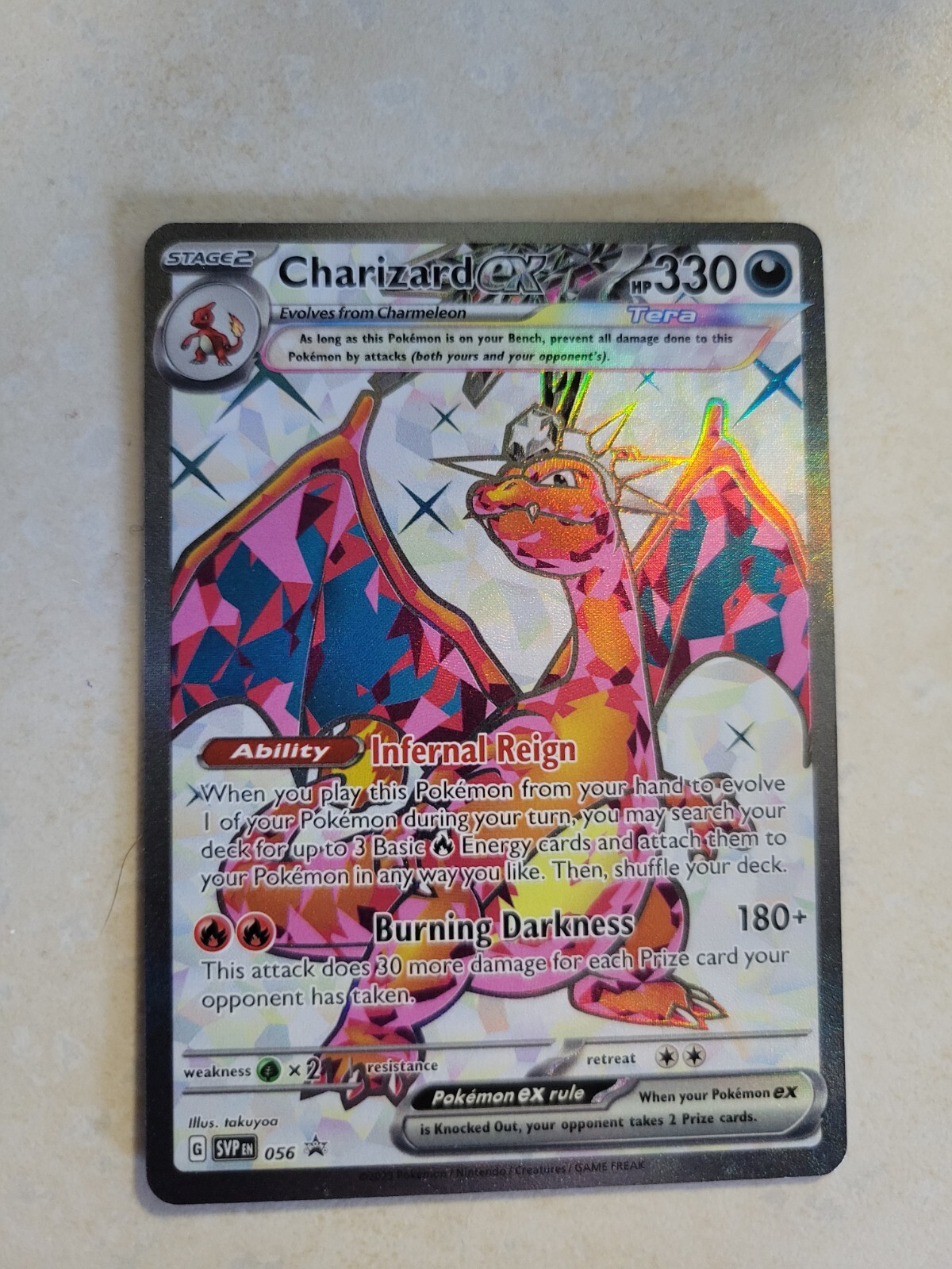 Charizard Ex Stage 2. hp 330 holo. great condition. Illus. Takuyoa | eBay