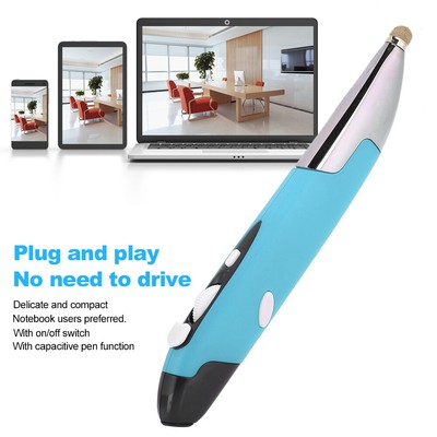 2.4G Mouse Pen-Type USB Computer Stylus PC Wireless Innovative Vertical ...
