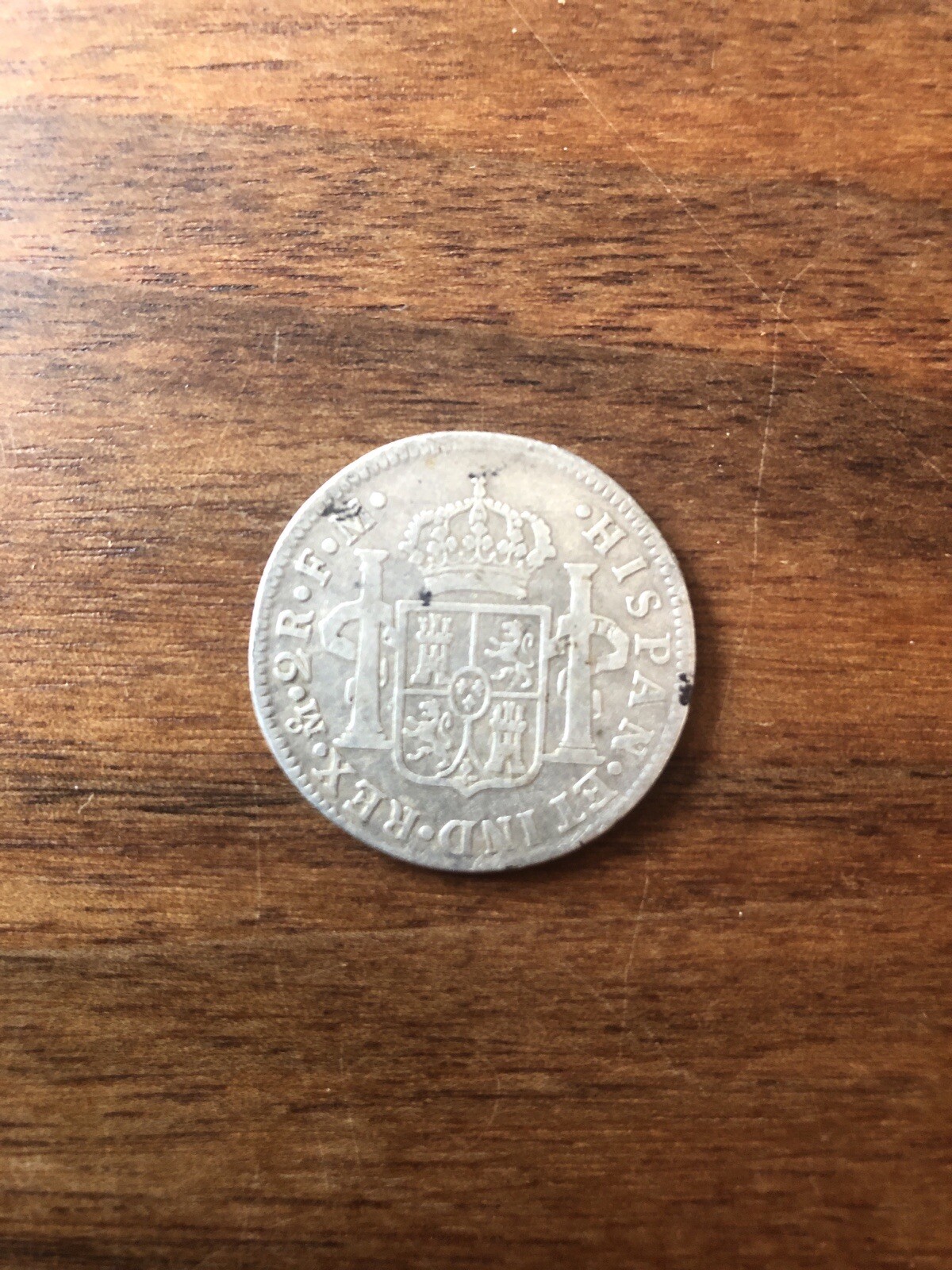 1775 DEI GRATI CAROLUS III Silver Coin! 2 Reales! Mexico Spanish ...