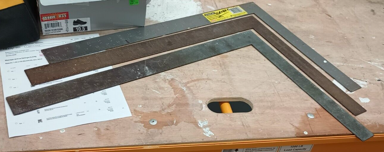 Vintage Stanley Handyman Framing Rafting Squares 16" X 24" Lot of 3 | eBay