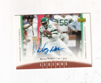 2006 WESLEY WALKER UPPER DECK LEGENDS AUTO/AUTOGRAPH NEW YORK JETS | eBay