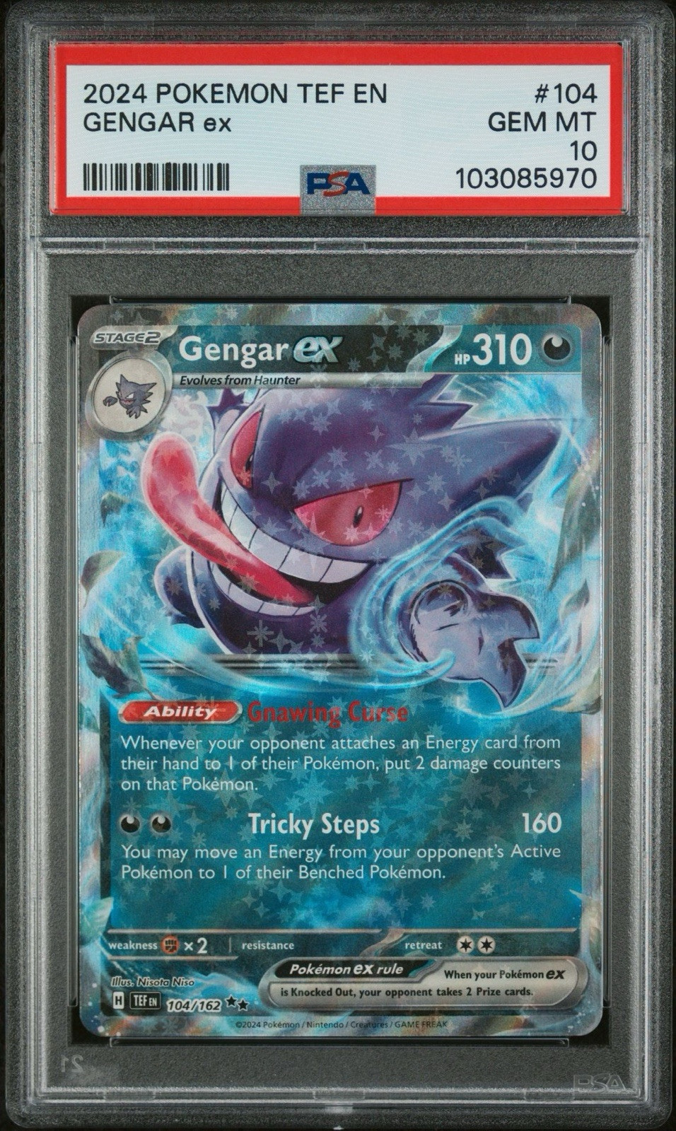 Gengar EX 2024 Scarlet & Violet: Temporal Forces #104/162 Double Rare ...