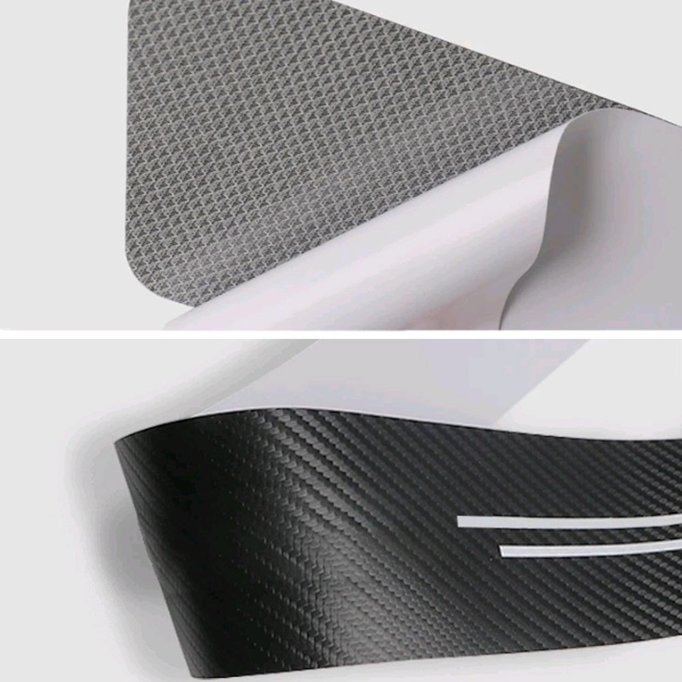 4x Carbon Fiber Car Door Plate Sill Scuff Anti Scratch Sticker Auto ...