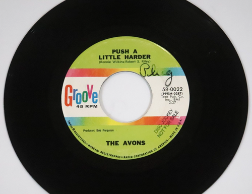 THE AVONS 45 Push a Little Harder / Oh Gee Baby GROOVE 0022 Funk Soul ...