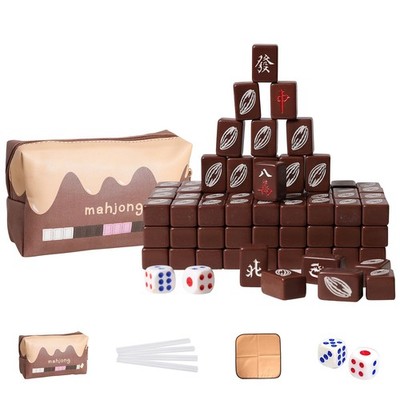 VPH Mini Chinese Mahjong Chocolate Cocoa Beans 144 Pcs Leather Pouch ...