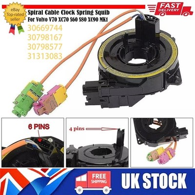 SPIRAL CABLE CLOCK SPRING SQUIB For VOLVO S60 S80 V70 XC70 MK1 30669744 ...