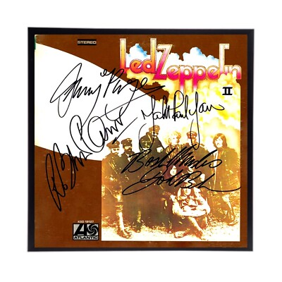 Choose any 6 LED ZEPPELIN Autographed Album Cover Reprint. Framed ...