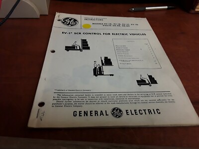 General Electric SCR Operating & Maintenace Instructions Manual | eBay