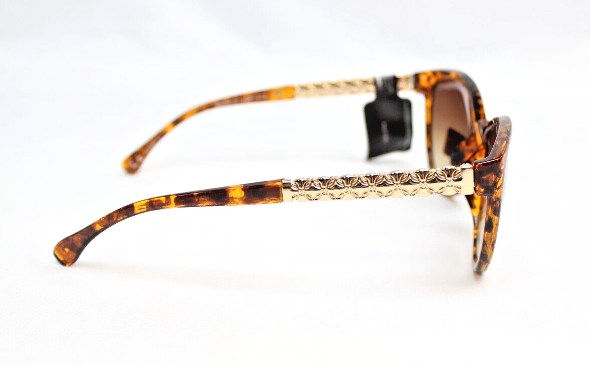 Steve Madden Brown Tortoise Shell & Gold Floral Sunglasses 100%UV ...