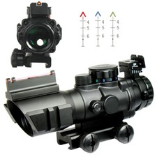 Crushunt 4x32 Scope Hunting Riflescopes Red Chevron Glass Etched ...