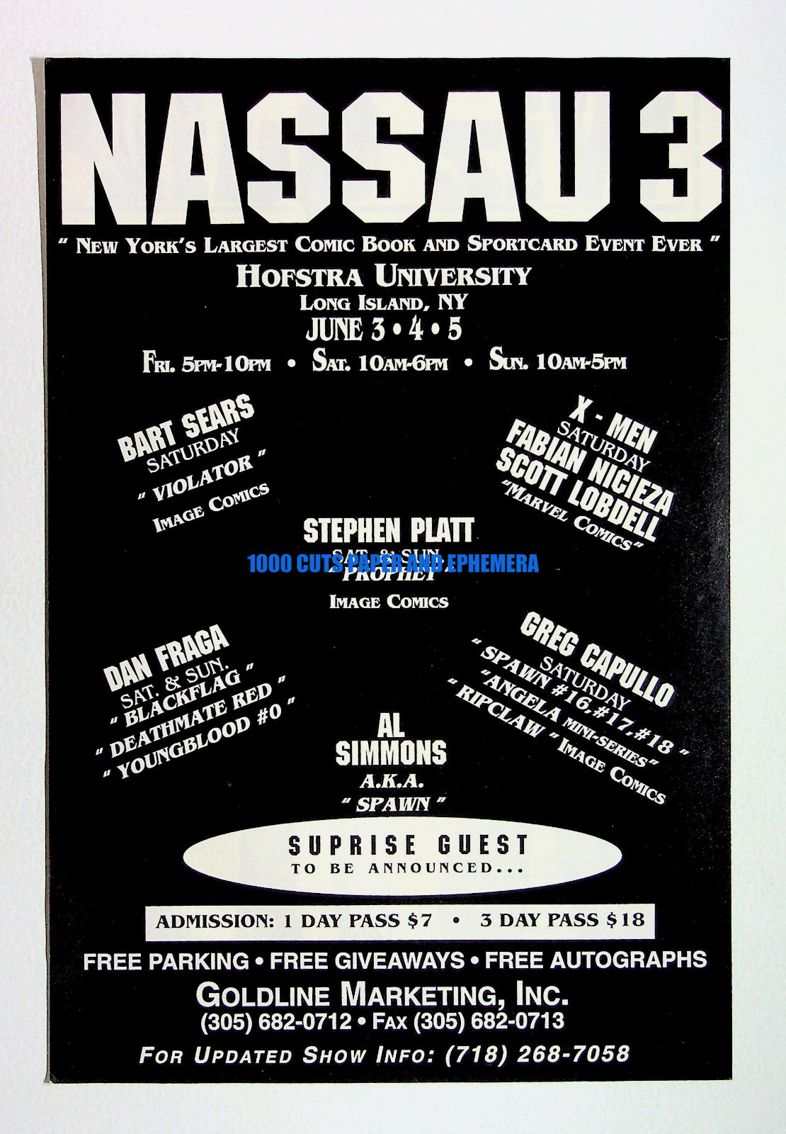 Nassau 3 New York Comic Convention 1994 Trade Print Magazine Ad Poster ...